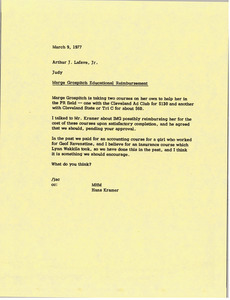 Memorandum from Judy A. Chilcote to Arthur J. Lafave - Digital Commonwealth
