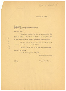 Letter from W. E. B. Du Bois to Madam C. J. Walker Manufacturing ...