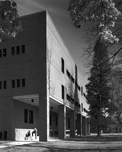 Sawyer Library exterior - Digital Commonwealth