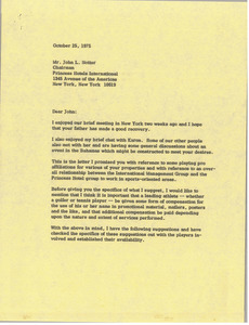 Letter from Mark H. McCormack to John L. notter - Digital Commonwealth