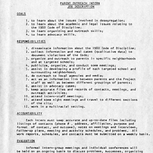 Parent outreach intern job description - Digital Commonwealth