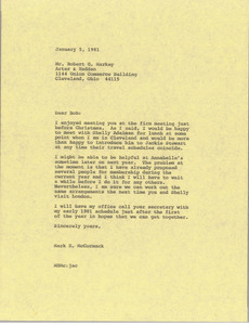 Letter from Mark H. McCormack to Robert G. Markey - Digital Commonwealth