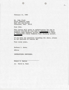 Letter from Barbara Kernc to John Clark - Digital Commonwealth