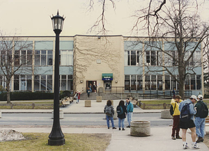 Woods Hall seen across from Hickory Street - Digital Commonwealth