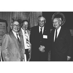 George A. Snell with three other men at the Snell Library Dedication ...