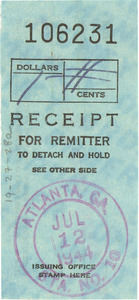 Receipt from Georgia Department of Public Safety - Digital Commonwealth