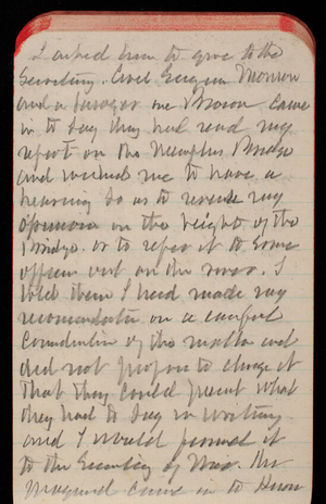 Thomas Lincoln Casey Notebook, January 1890-February 1890, 51, I asked ...