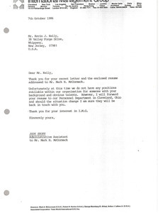 Letter from Judy Stott to Kevin J. Kelly - Digital Commonwealth