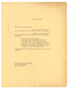 Memo from W. E. B. Du Bois to Rufus E. Clement - Digital Commonwealth