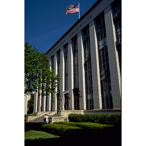 Front entrance to Ell Hall - Digital Commonwealth