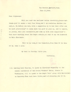 Letter from Eslanda Robeson to Alphaeus Hunton - Digital Commonwealth
