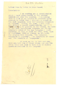 Letter from Isaac Beton to Jessie Fauset - Digital Commonwealth