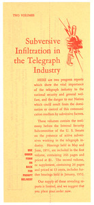 Subversive infiltration in the telegraph industry - Digital Commonwealth