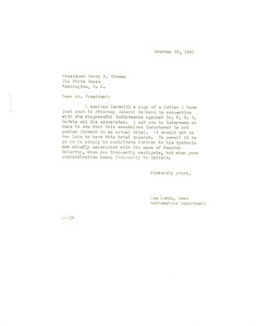 Letter from Lee Lorch to President Harry Truman - Digital Commonwealth