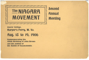 The Niagara movement : Second annual meeting - Digital Commonwealth