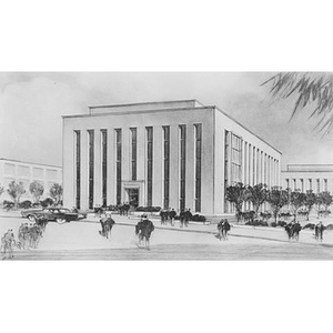 Architectural drawing of Ell Hall (Ell Student Center) - Digital ...