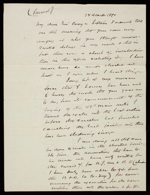 George H. Elliot to Thomas Lincoln Casey, March 24, 1890 (1) - Digital ...