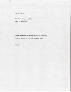 Memorandum from Mark H. McCormack to the Bruce Rappaport file - Digital ...
