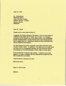 Letter from Mark H. McCormack to Robin Flood - Digital Commonwealth