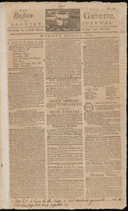 The Boston-Gazette, and Country Journal, 2 October 1769 - Digital ...