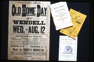 Wendell Bicentennial slide show : Old fliers for Old Home Day, Wendell ...