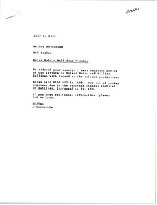 Memorandum from Bob Bagley to Arthur Rosenblum - Digital Commonwealth