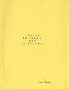 Stalking the Humanix Along the Watershops by Dr. Paul Congdon (1984 ...