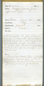 Tewksbury Almshouse Intake Record: Joyce, Maggie - Digital Commonwealth