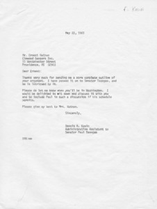 Letter from Dennis R. Kanin to Mr. Ernest Nathan - Digital Commonwealth