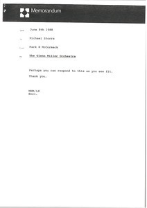 Memorandum from Mark H. McCormack to Michael Storrs - Digital Commonwealth