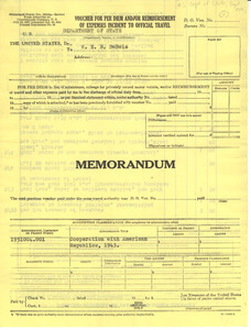 United States Department of State Voucher for per diem and/or ...