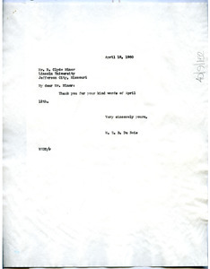 Letter from W. E. B. Du Bois to Clyde Minor - Digital Commonwealth