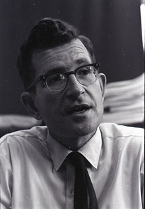 Noam Chomsky in his office at MIT - Digital Commonwealth