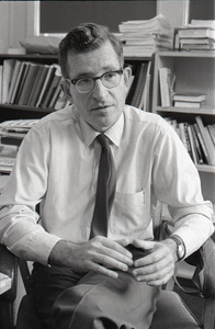 Noam Chomsky in his office at MIT - Digital Commonwealth