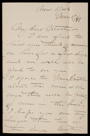 Edward Pearce Casey to Emma Weir Casey, March 17, 1889 - Digital ...
