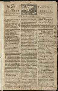 The Boston-Gazette, and Country Journal, 30 December 1765 (includes ...