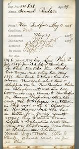 Tewksbury Almshouse Intake Record: Rushton, Samuel - Digital Commonwealth