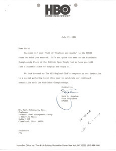 Letter from Seth G. Abraham to Mark H. McCormack - Digital Commonwealth