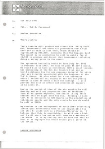Memorandum from Arthur Rosenblum to Trans World International personnel ...