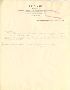 Letter from J. F. Clark to Crisis - Digital Commonwealth