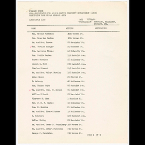 Attendance list for Humboldt, Hollander and Deckard area meeting held ...