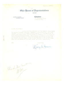 Letter from Harry E. Davis to W. E. B. Du Bois - Digital Commonwealth