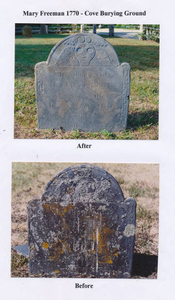 Mary Freeman 1770--Cove Burying Ground - Digital Commonwealth