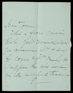[George H. Elliot] to Thomas Lincoln Casey, undated - Digital Commonwealth