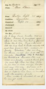 Tewksbury Almshouse Intake Record: Davis, Frederick - Digital Commonwealth