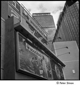 Billboard for Woodstock movie, Cheri theater (Prudential Building in ...