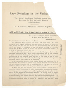 Race relations in the United States : The Negro's intolerable condition ...