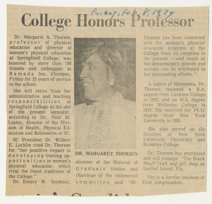 College Honors Professor (Feb. 8, 1974) - Digital Commonwealth