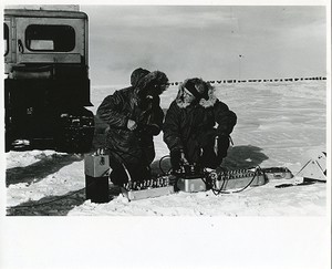 Linehan, Daniel with George Dufek during Operation Deep Freeze ...