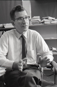 Noam Chomsky in his office at MIT - Digital Commonwealth